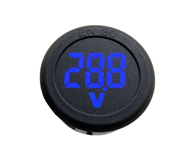 Digital Voltmeter Round 4V–100V Blue – JAMTIN Trade NZ